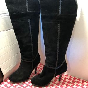Reba | Shoes | Reba Brim Black Suede Leather Boots | Poshmark